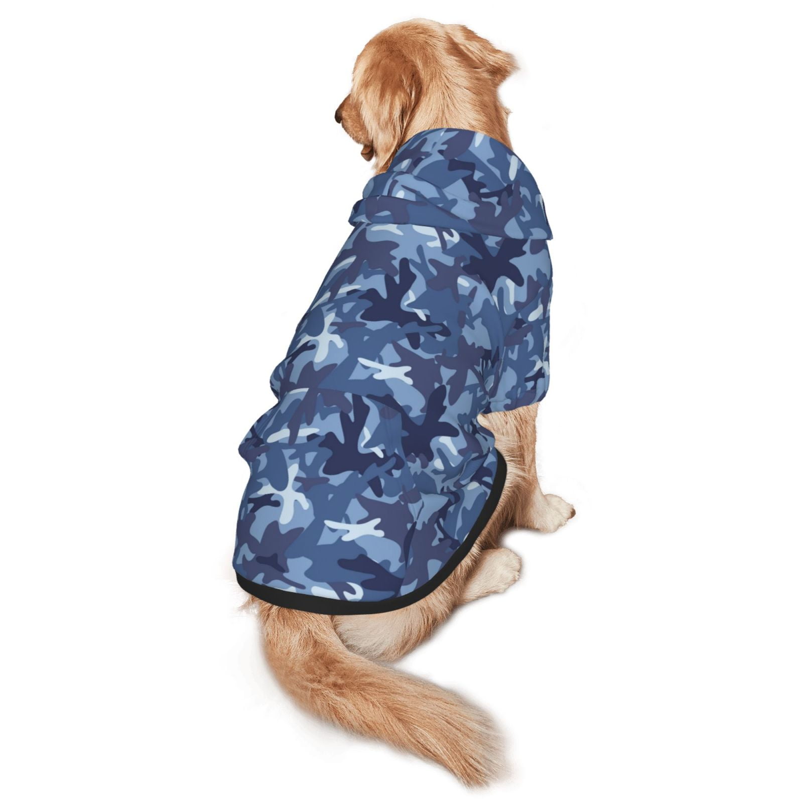 Blue Camouflage Pattern Camo Dog Costumes Puppy Hoodies Pullover ...