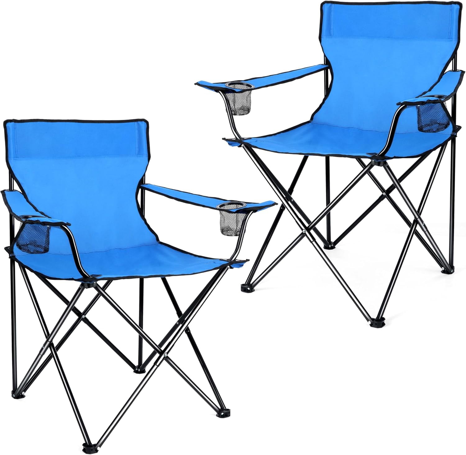 Blue Camping Chairs - 2 Pack, Outdoor Portable Folding Chair with Carry ...
