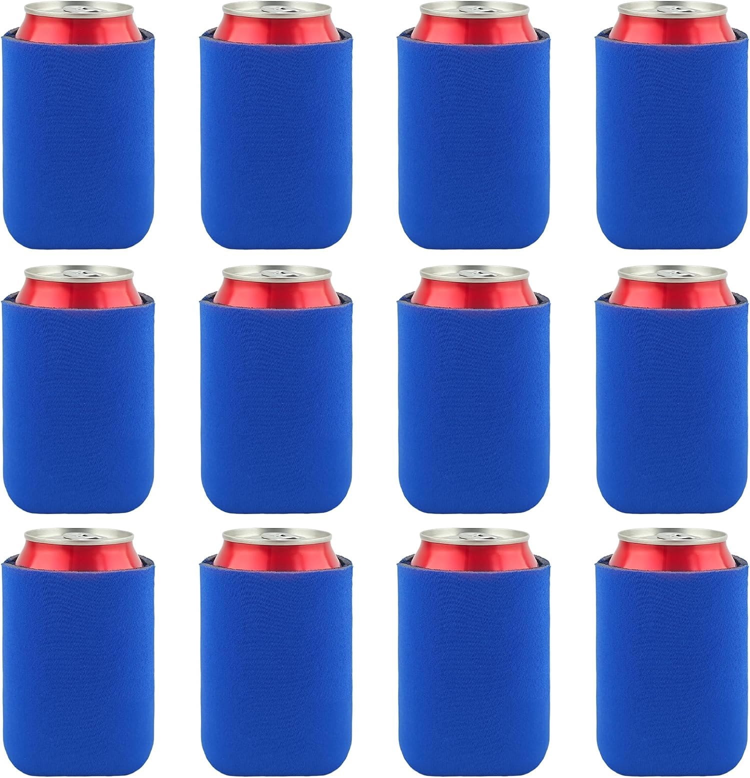 Blue Can Coolers Sleeves 12 Pack 4mm Insulated Can Cooler 12 Oz, Solid ...