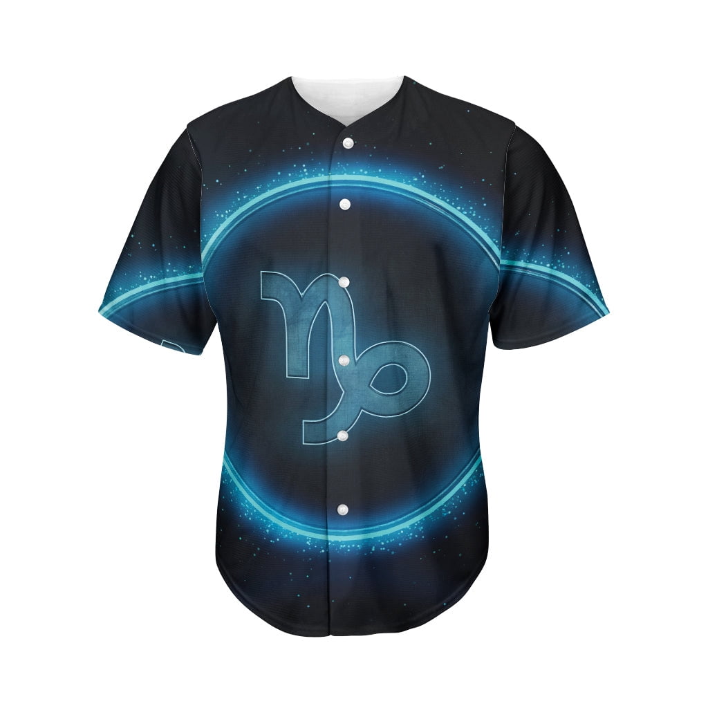 Blue Capricorn Zodiac Sign Print Active Baseball Jersey for Men and ...