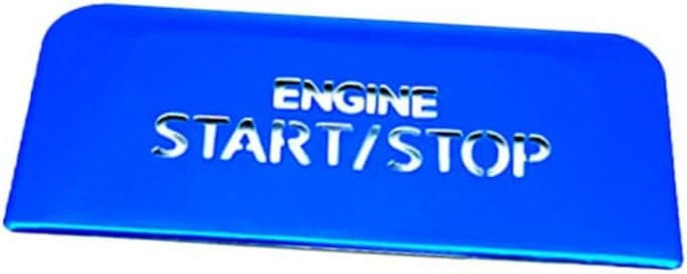 Blue Car Engine Start Stop Button Switch Cover Trim Sticker Compatible ...