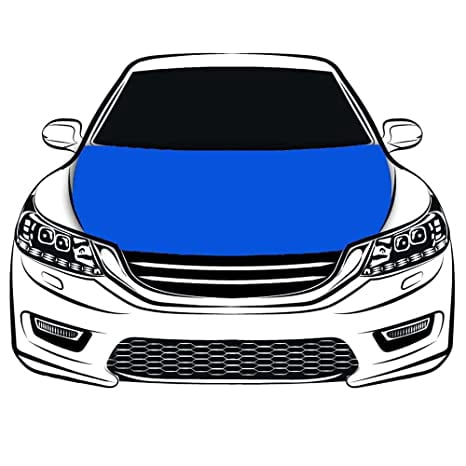 Blue Car Hood Cover 3.3X5FT/6X7FT 100% Polyester Elastic Fabrics Can be ...