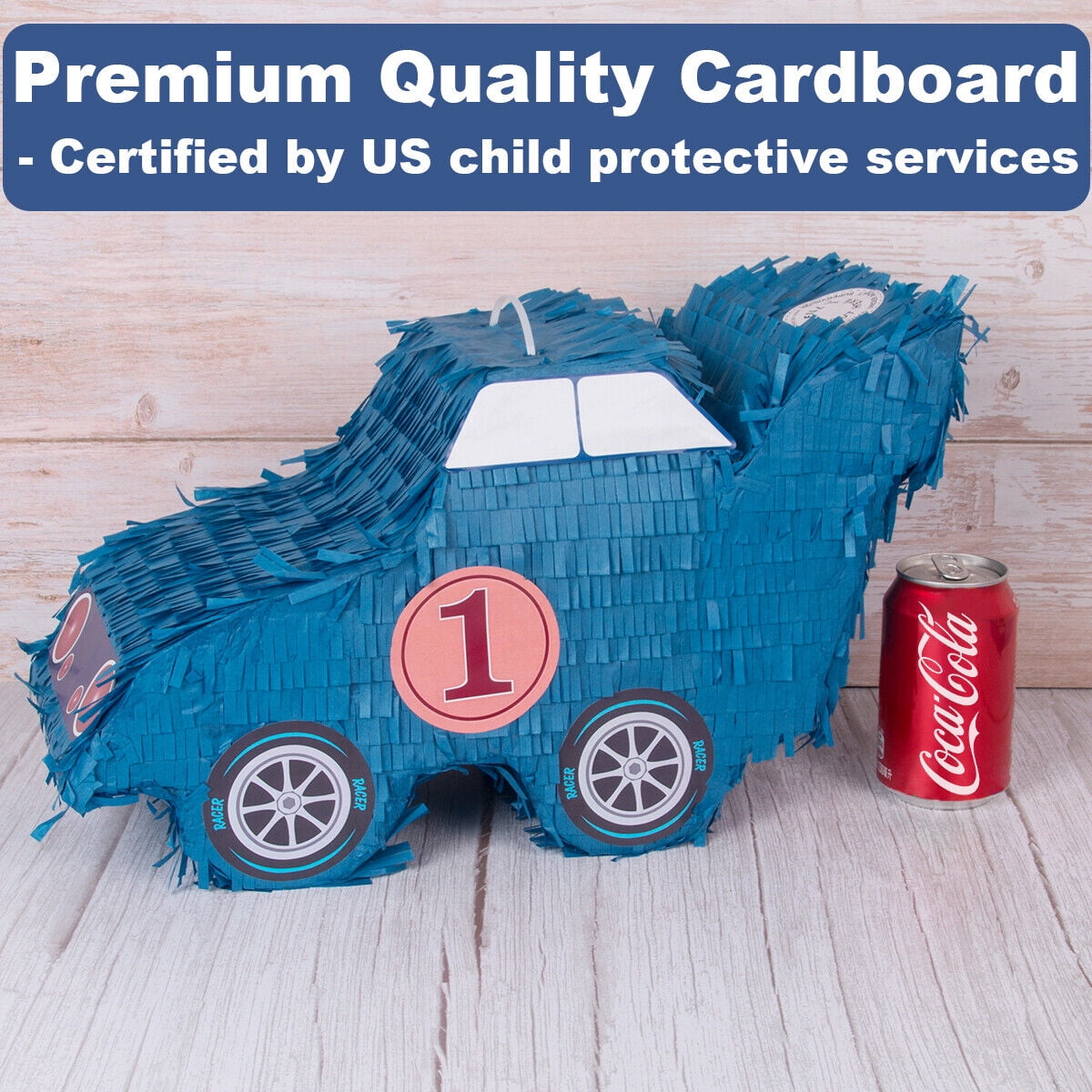 Blue Car Pinata Cinco de Mayo pinata with Hanging Loop For Kids Party ...