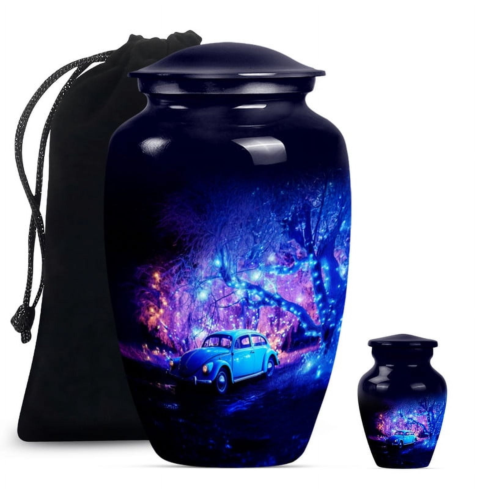 Blue Car Urn, Urns for Human Ashes Adult man, Human Urns for Ashes ...