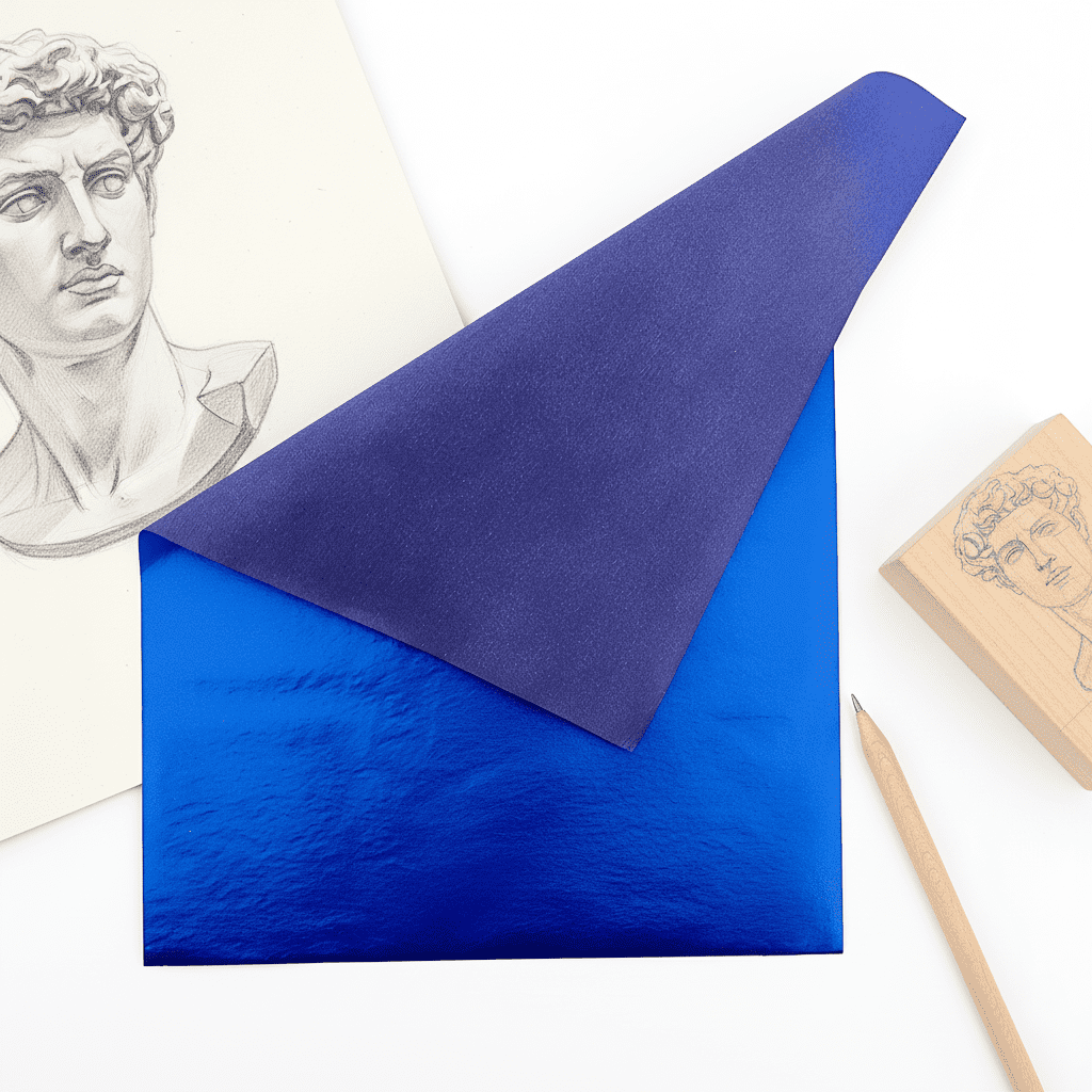 Blue Carbon Paper for Tracing A4 (100 Sheets) – Reusable Transfer Paper ...