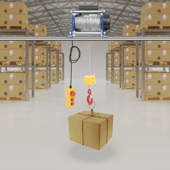 Blue Carbon Steel Electric Hoist 400kg Wire Rope 30m Wire-Controlled ...