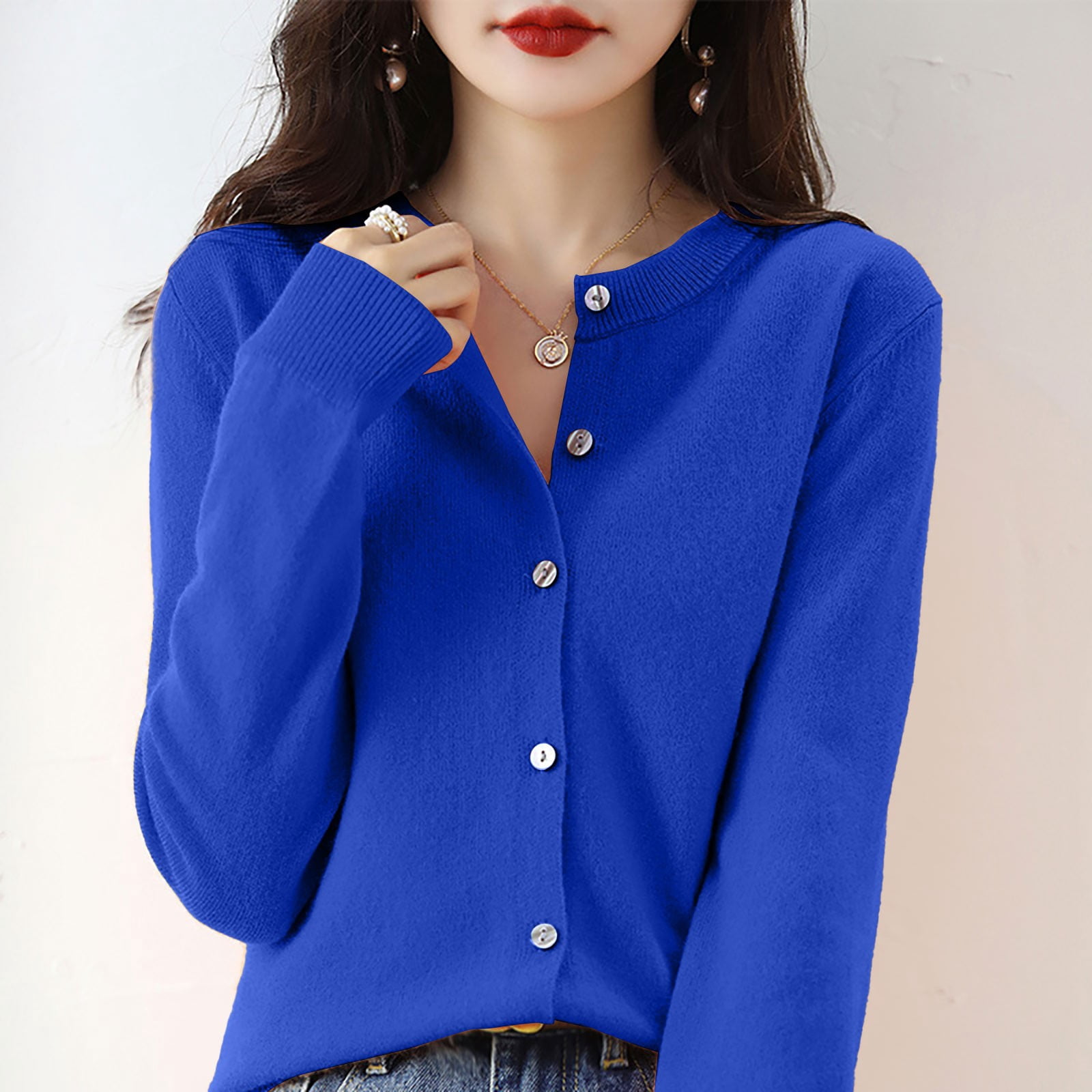 Blue Cardigan Sweaters for Women - Walmart.com