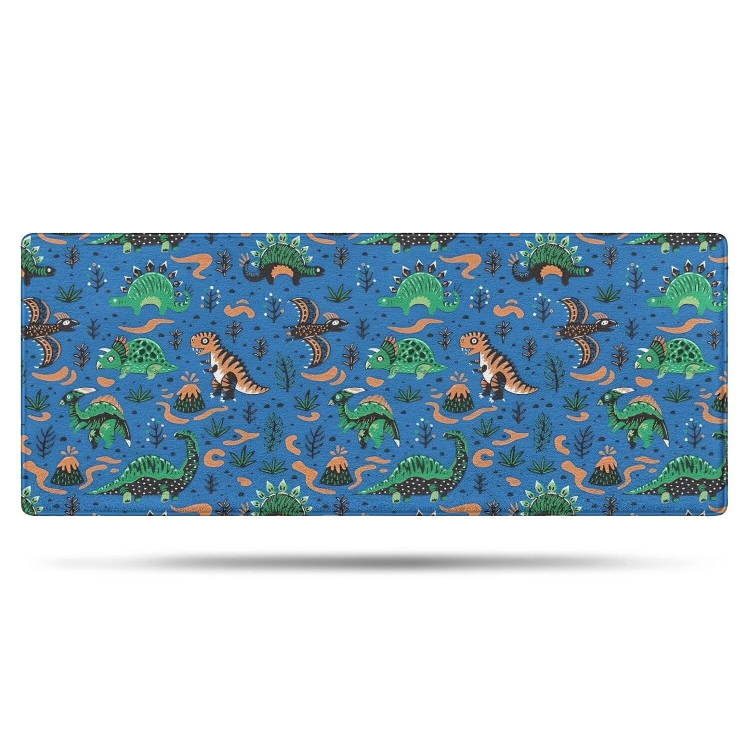 Blue Cartoon Dinosaurs Landscape Pattern Bathroom Rugs Mat,Non Slip ...