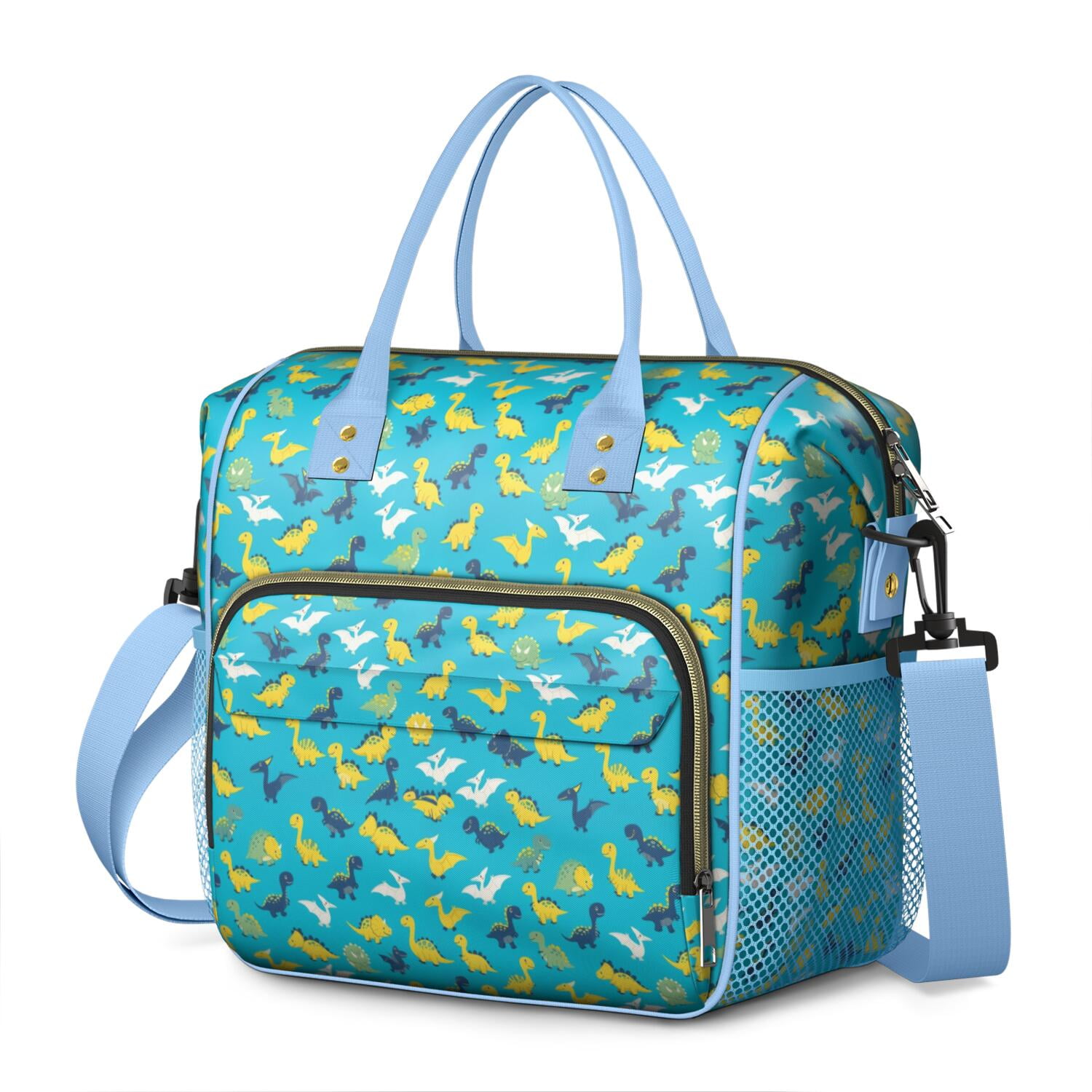 Blue Cartoon Dinosaurs Pattern Womens Lunch Box for Work,Insulated ...