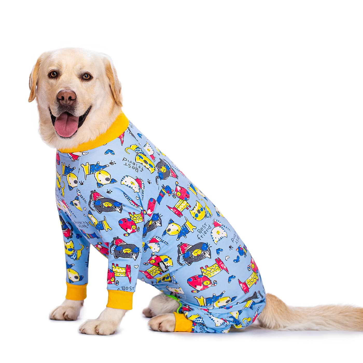 Blue Cartoon Dog Recovery Suit for Dogs After Surgery Anti Shedding ...