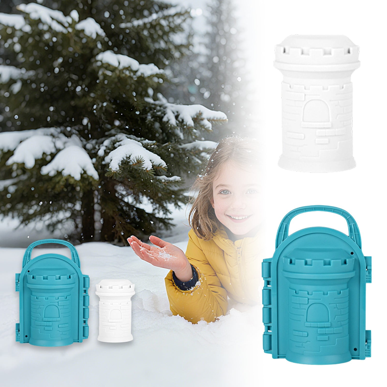 Blue Castle Snow and Sand Mold for All Ages, 3D Creative Snow Sculpting ...