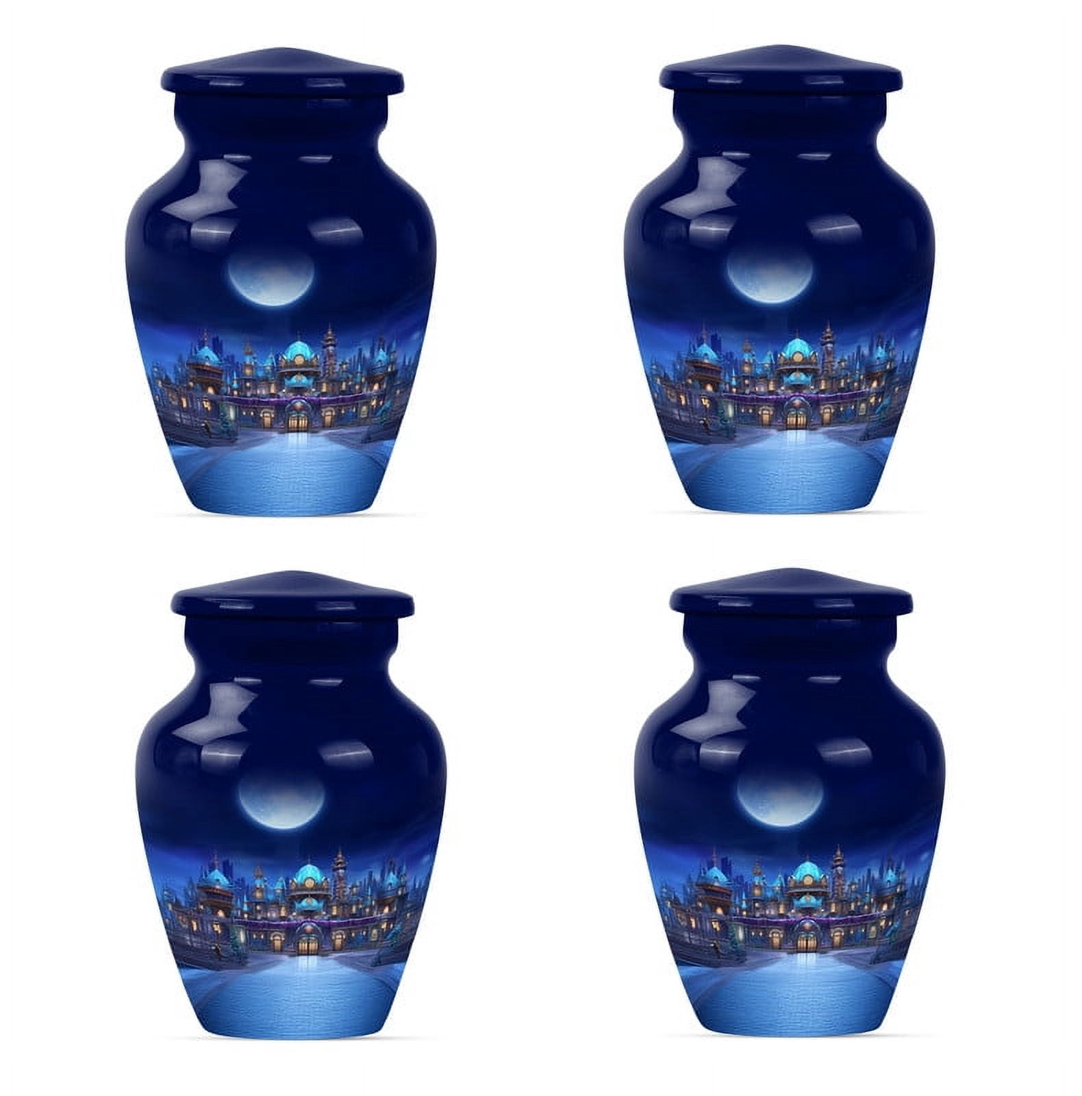 Blue Castle Urn, Urn for Ashes for Women, Small Urns for Human Ashes ...