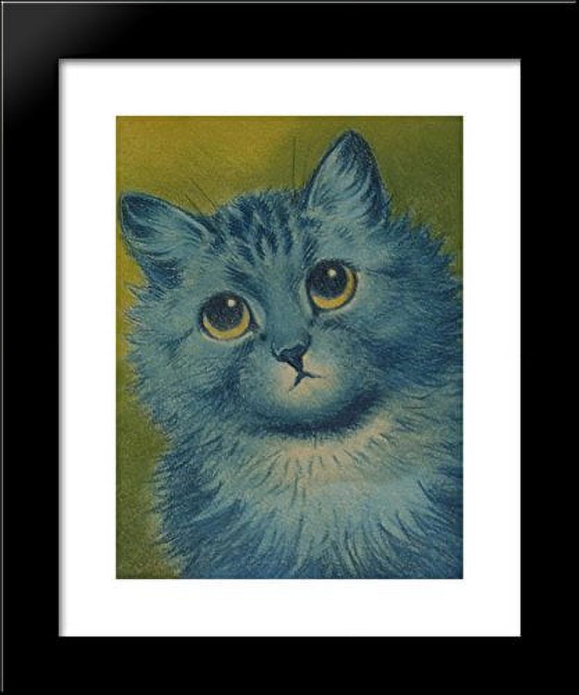Blue Cat 20x24 Framed Art Print by Louis Wain - Walmart.com