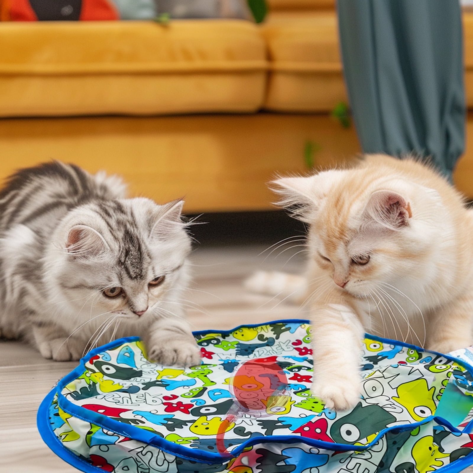 Blue Cat Toy Interactive Cat Toys Ball Fast Rolling in Pouch - Walmart.com