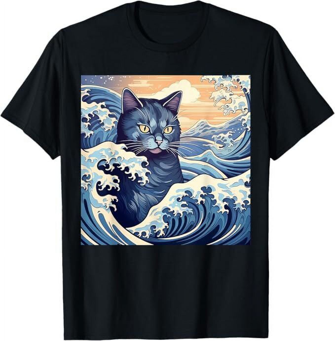 Blue Cats Wave For Kamala Funny Cat Lady Kamala Harris 2024 Unisex T-S ...