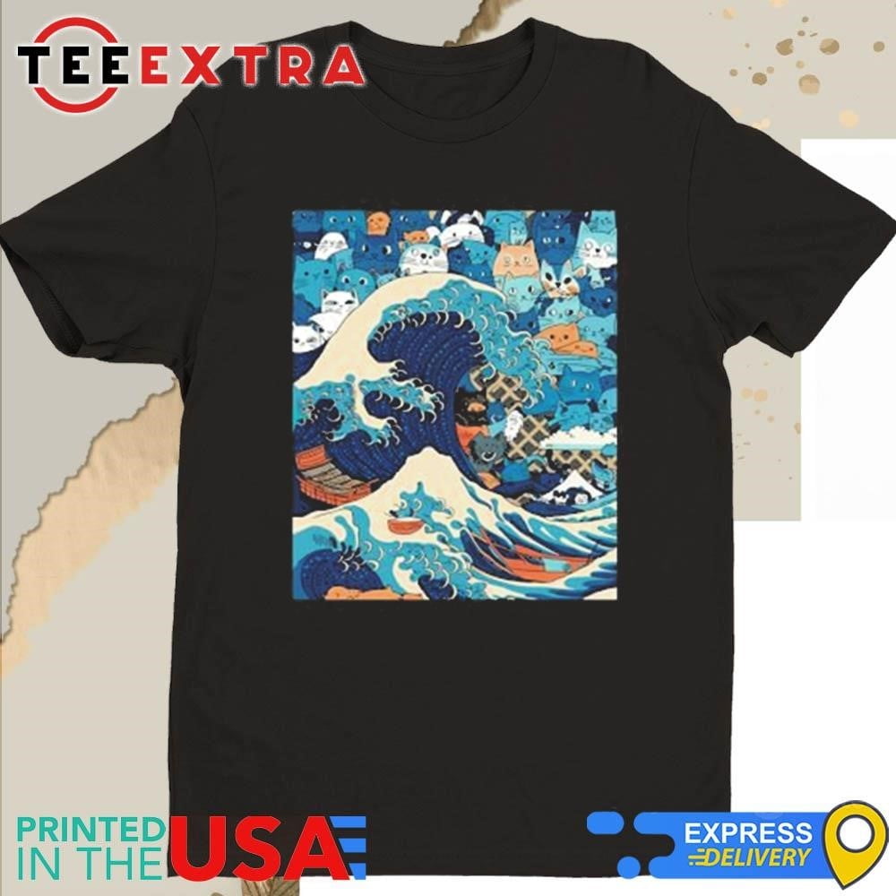 Blue Cats Wave For Kamala Funny President Cat Lady Kam47a Shirt ...