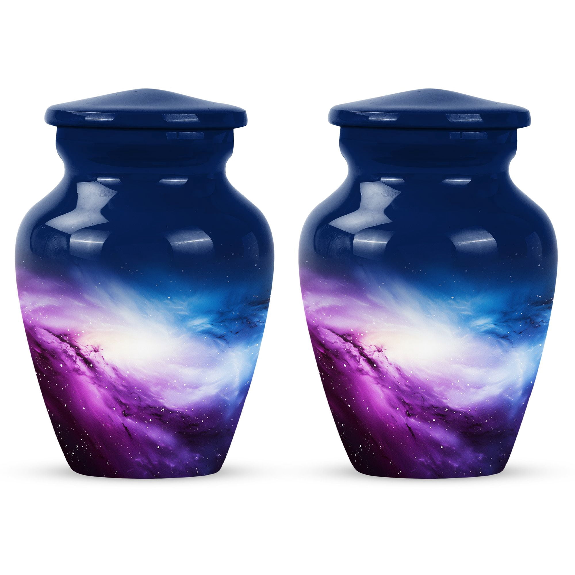 Blue Celestial Galaxy Keepsake Urns For Human Ashes - Funeral Urns For ...
