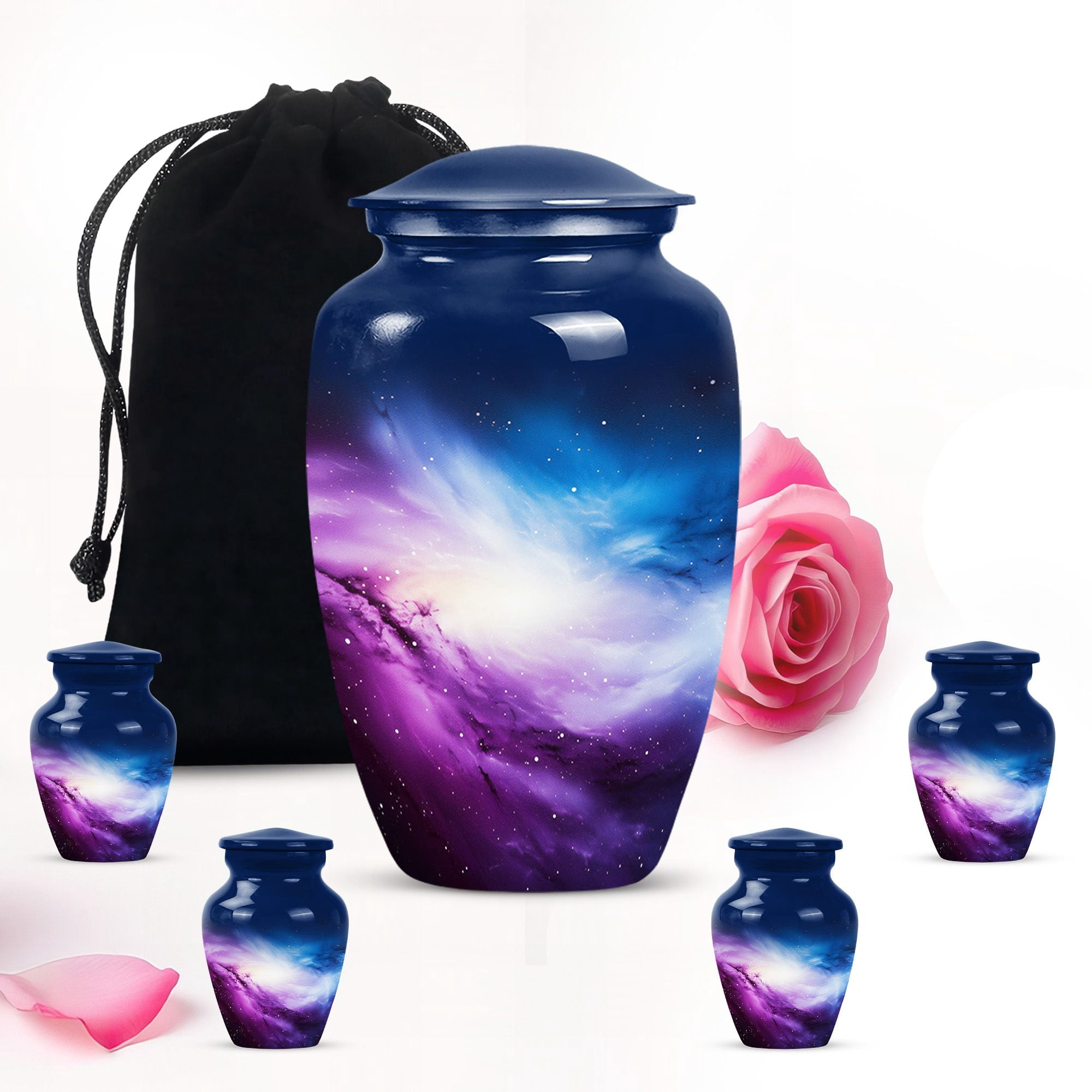 Blue Celestial Galaxy Large Cremation Urns For Human Ashes - Small ...