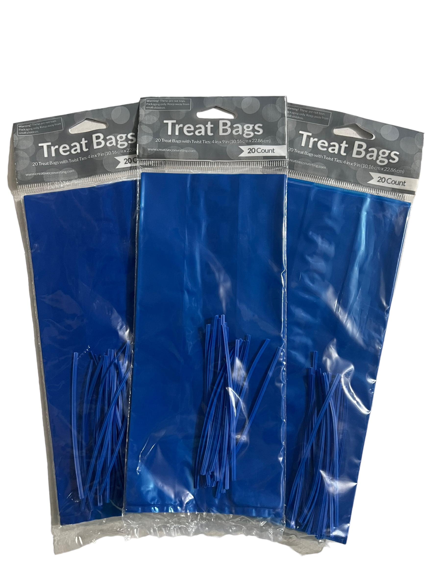 Blue Cello Bags, 60 Treat Bag Bundle 4"x9" - Walmart.com