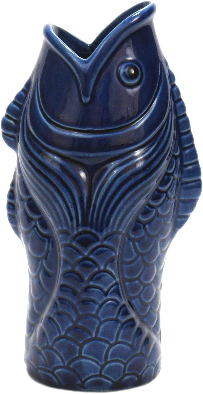 Blue Ceramic Fish Cocktail Tiki Mug - Walmart.com