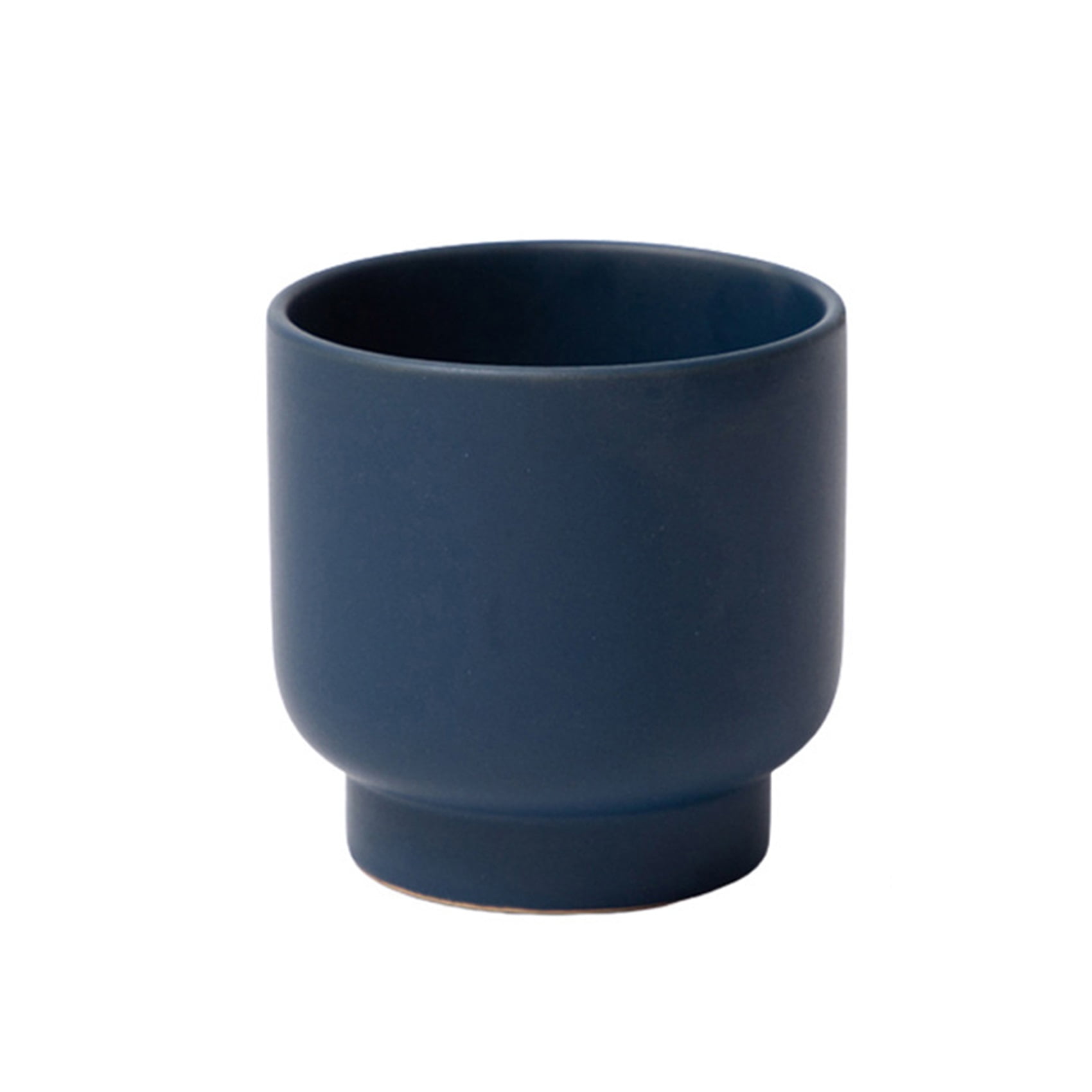 Blue Ceramic Flower Pots Planters with Drainage Hole Plug for Home ...