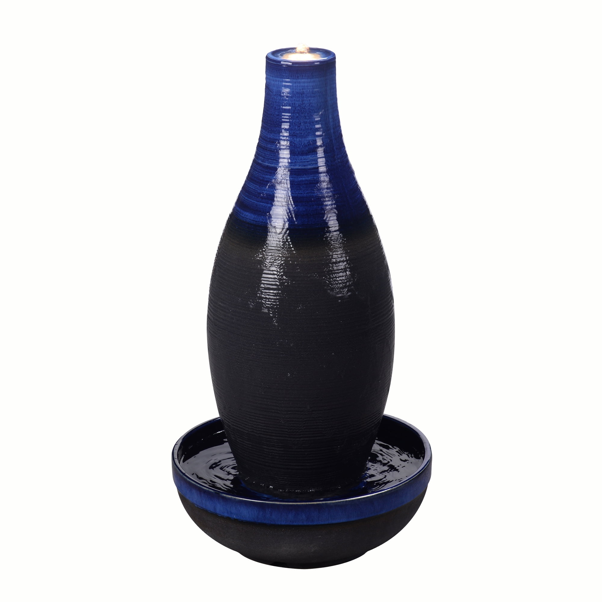 Hi-Line Gifts LED Lighted Ceramic Outdoor Garden Water Fountain - 30 ...
