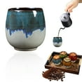 Blue Ceramic Kiln-Fired Espresso Cup, 6*5 Cm/ Glaze Coffee Cup Set ...