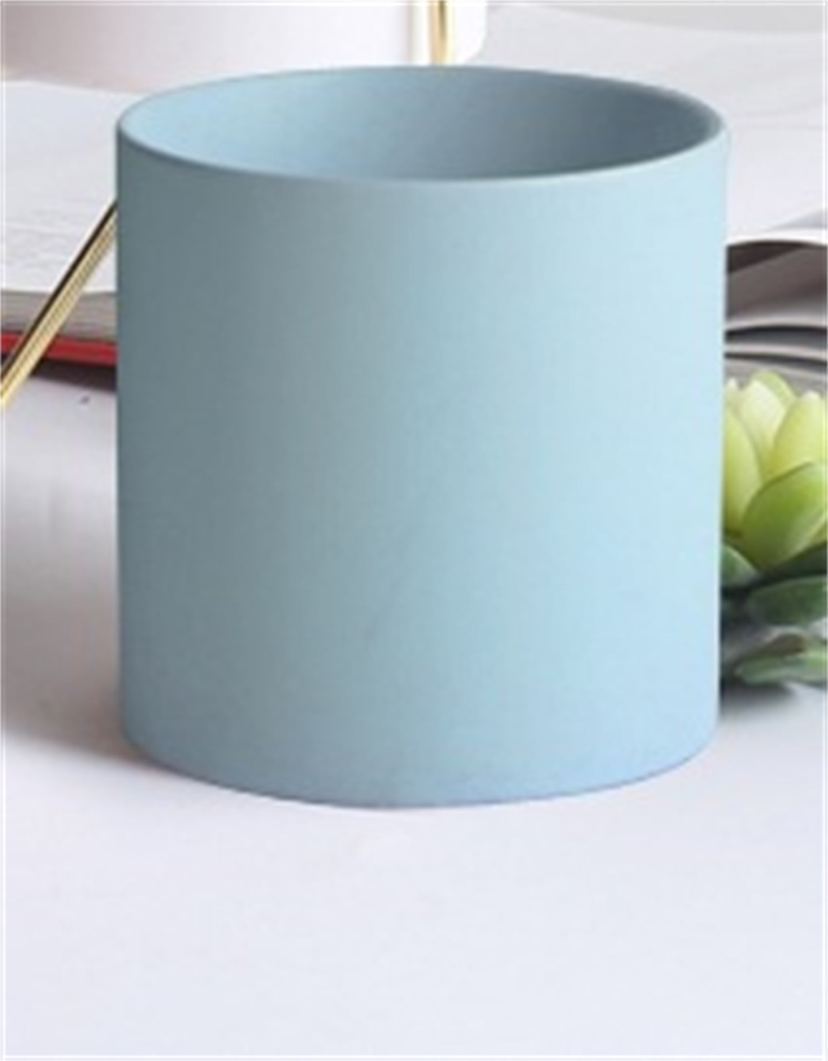 Blue Ceramic Planters Medium Cylinder Indoor Plant Pots for Plants ...