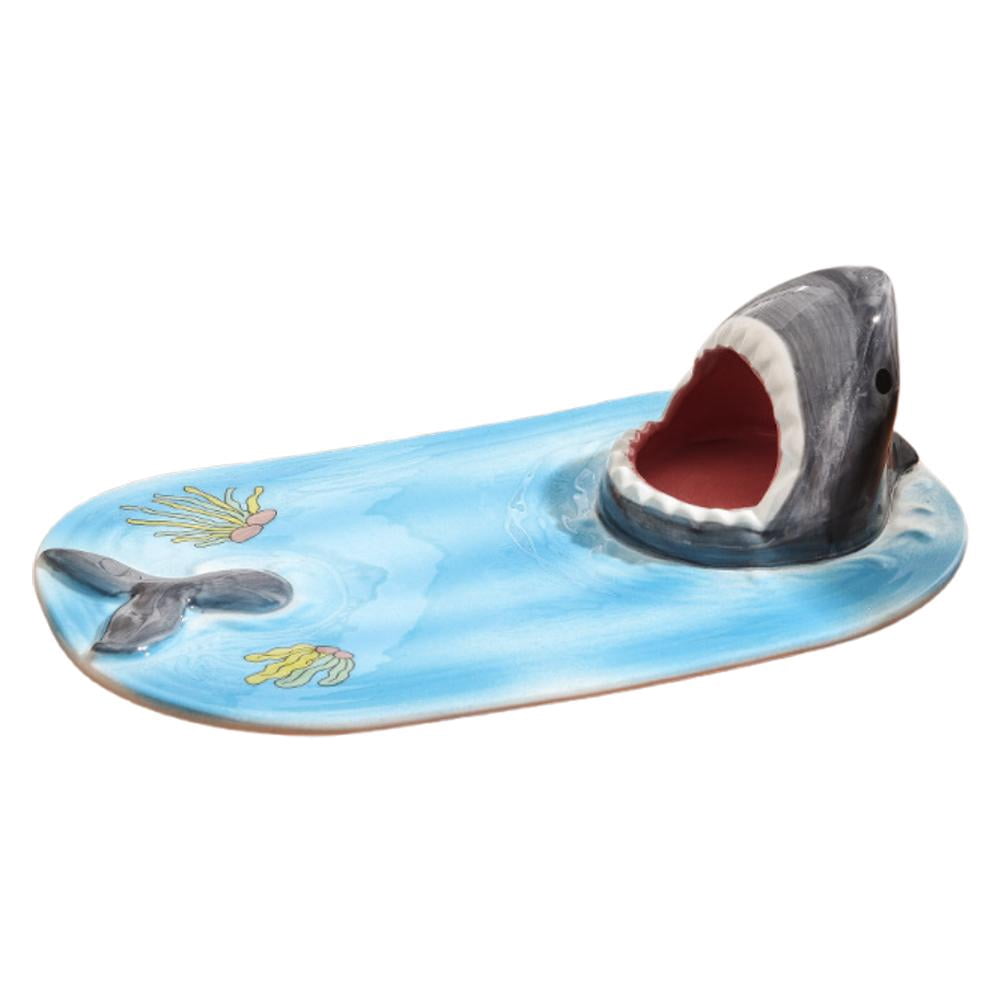Blue Ceramic Shark Plate,Shark Sushi Plate,Creative Shark Shaped ...