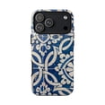 Blue Ceramic Tile Pattern Tough Phone Case for iPhone 7–17 Pro Max ...