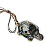 Blue Ceramic Turtle Flute, 6-Hole Wind Instrument With White Porcelain ...