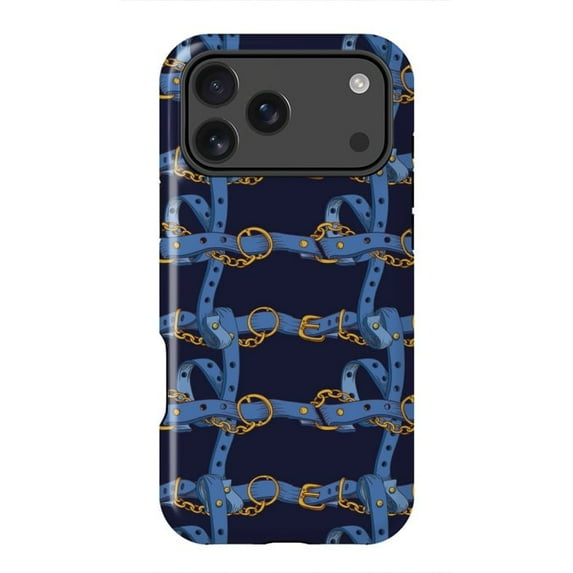 Blue Chain Love Elegant Pattern Fashion Abstract with iPhone 17 to 11 ...