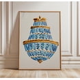 Blue Chandelier Vintage Lighting Elegant Interior Wall Art Decor ...