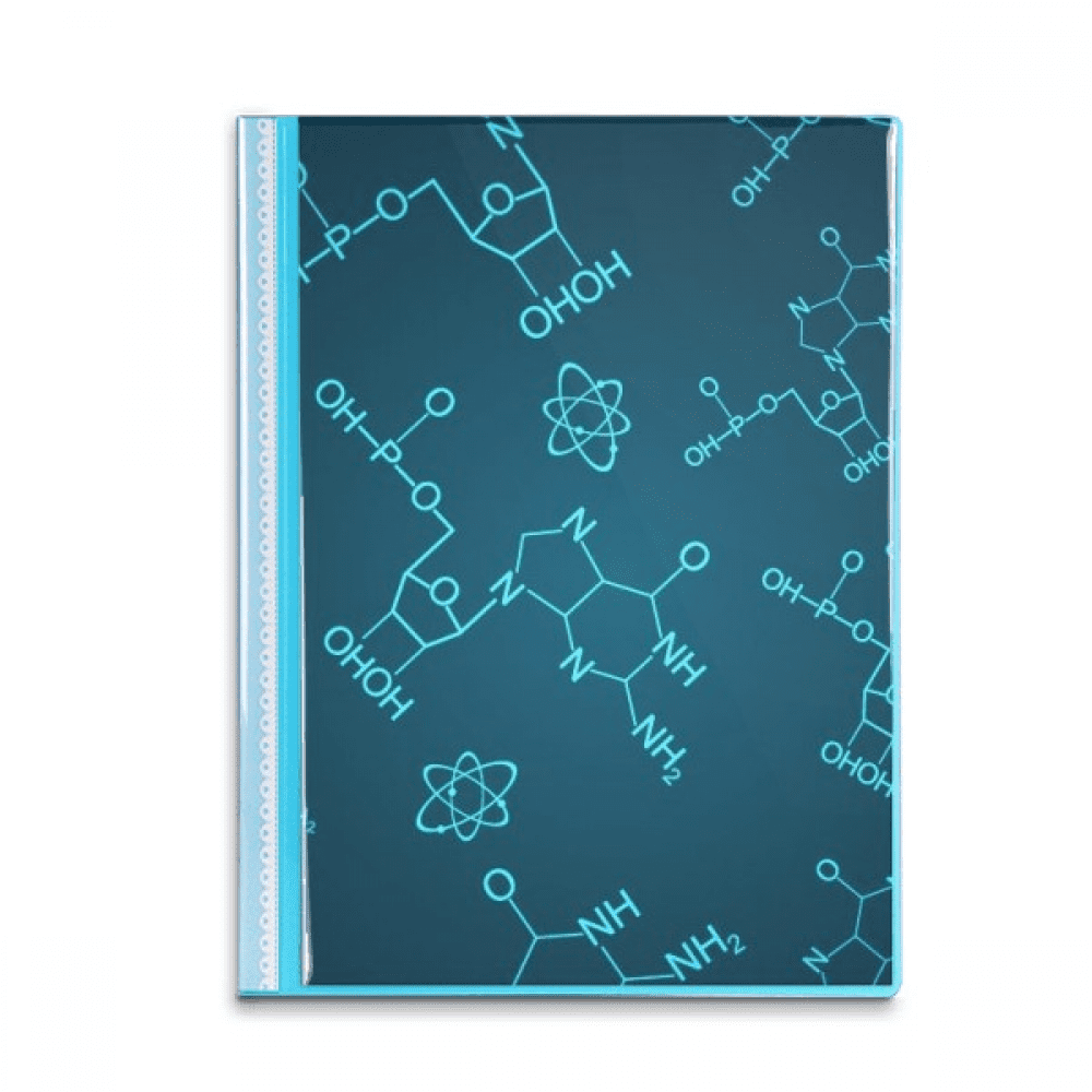 Blue Checal Molecular Structure Illustration Book Sheet Protectors ...