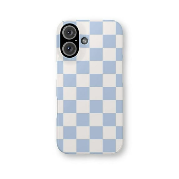 Blue Check Retro Trendy Checkered Protective Durable Stylish Case with ...