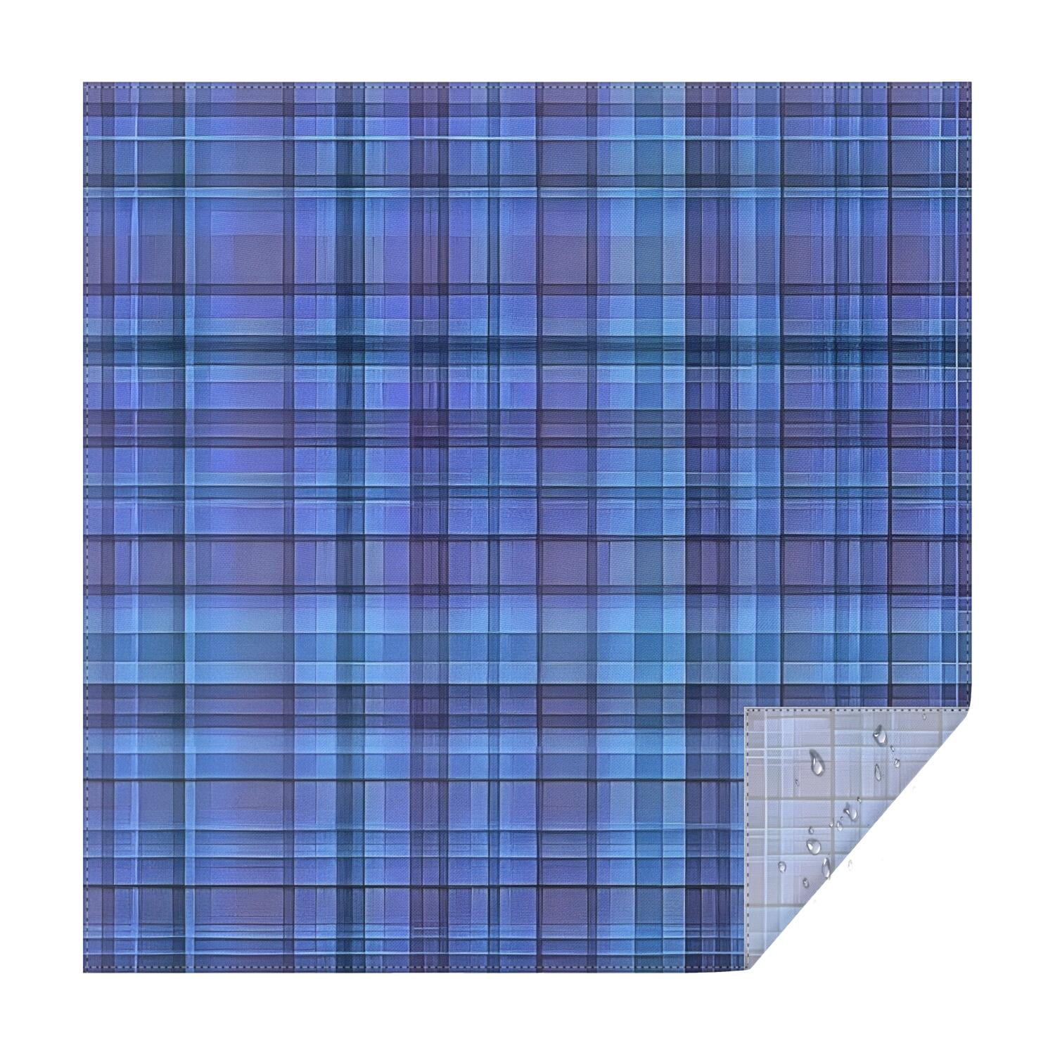 Blue Checkerboard Checkered Pattern Square Tablecloth,Waterproof Square ...