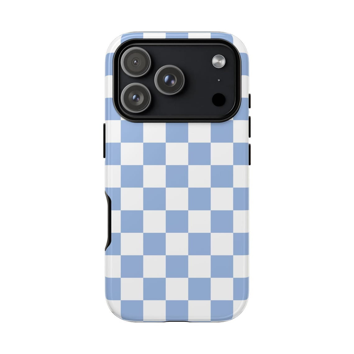 Blue Checkerboard Dual Layer Shockproof Compatible with iPhone 11 to 17 ...