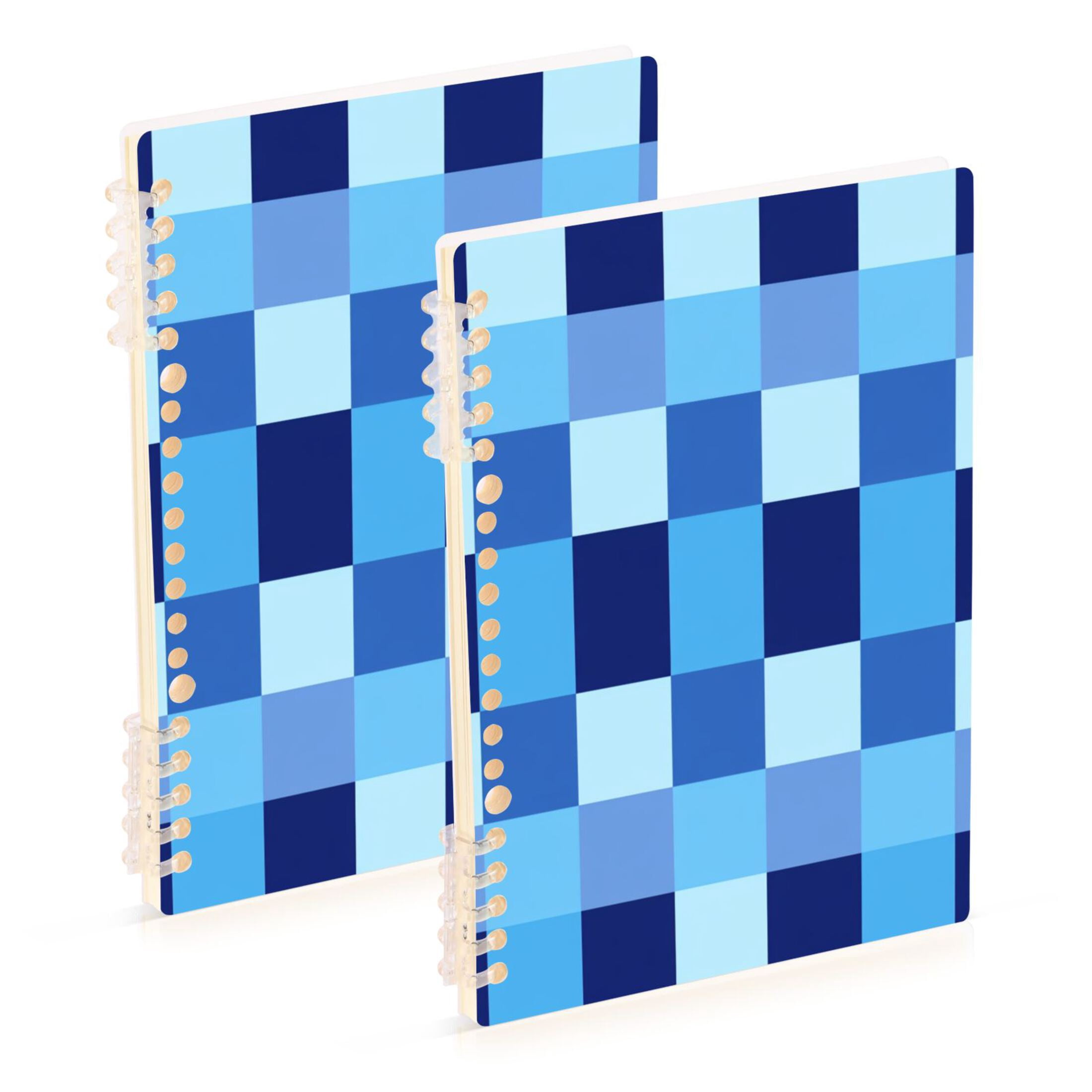 Blue Checkerboard Pixel Art Notebook Detachable Coil Notebook Diary ...