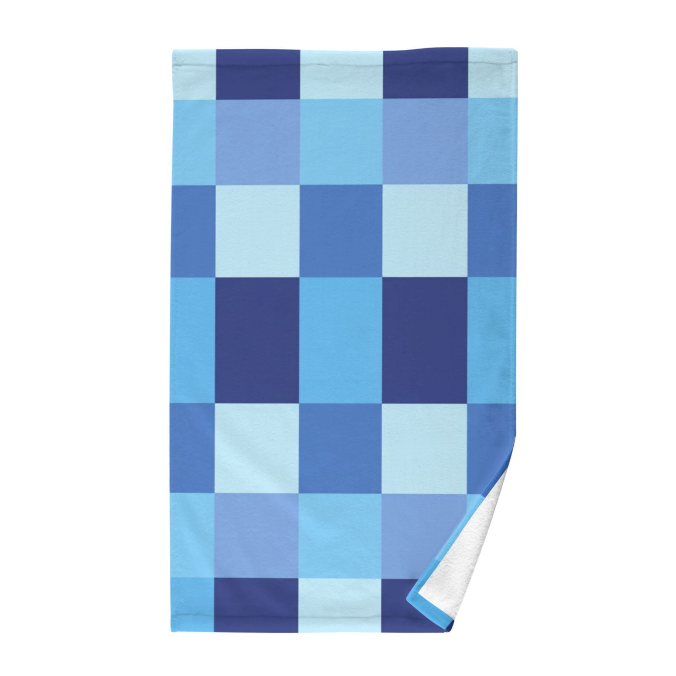 Blue Checkerboard Pixel Art Pure Cotton Bath Towel Hand Towel 1 Piece for Pool Beach Gym 16" x ...