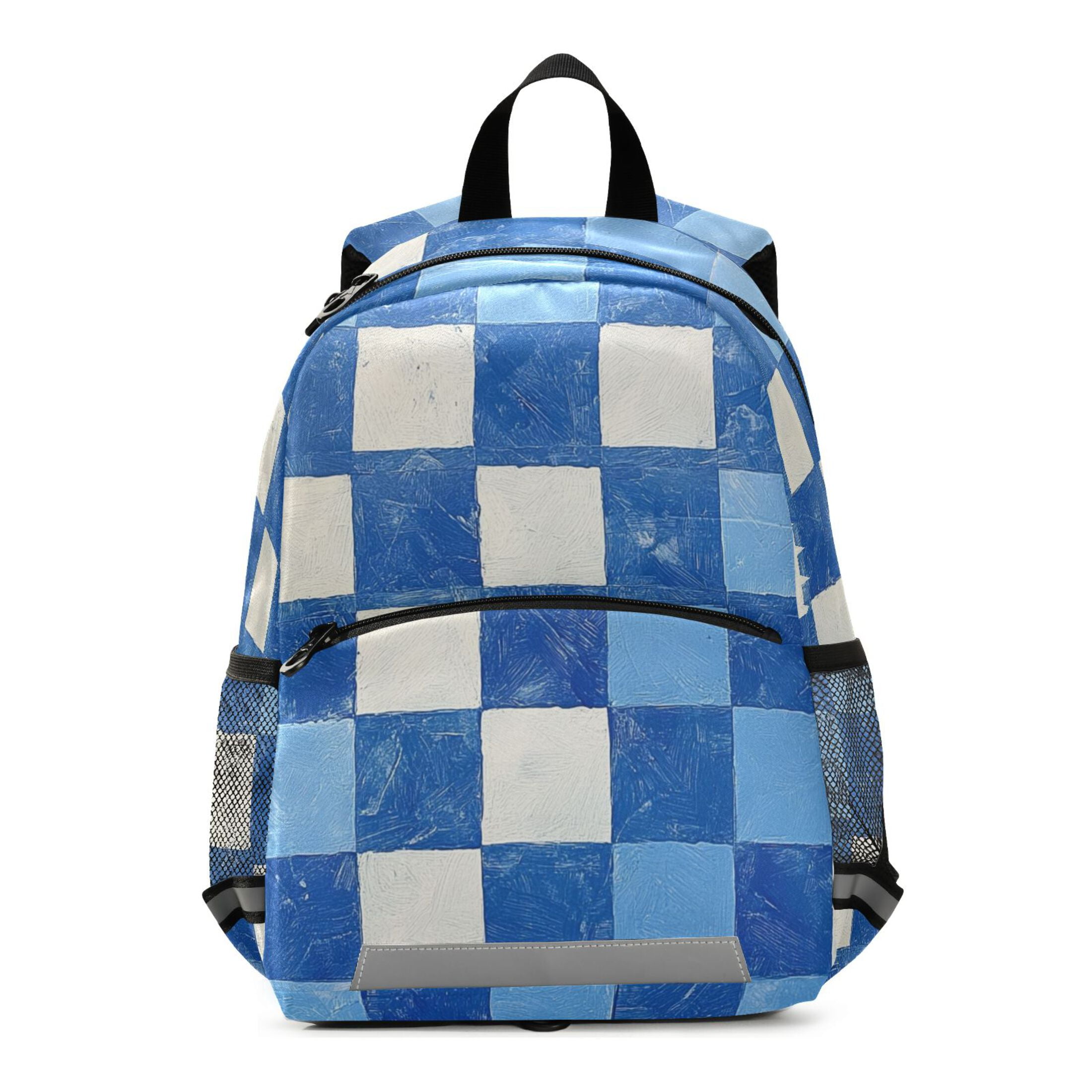 Blue Checkerboard Toddler Backpack Kids' Schoolbag Children Book Bag ...