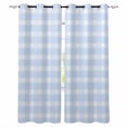 Blue Checkered Blackout Curtains for Bedroom Living Room Darkening ...
