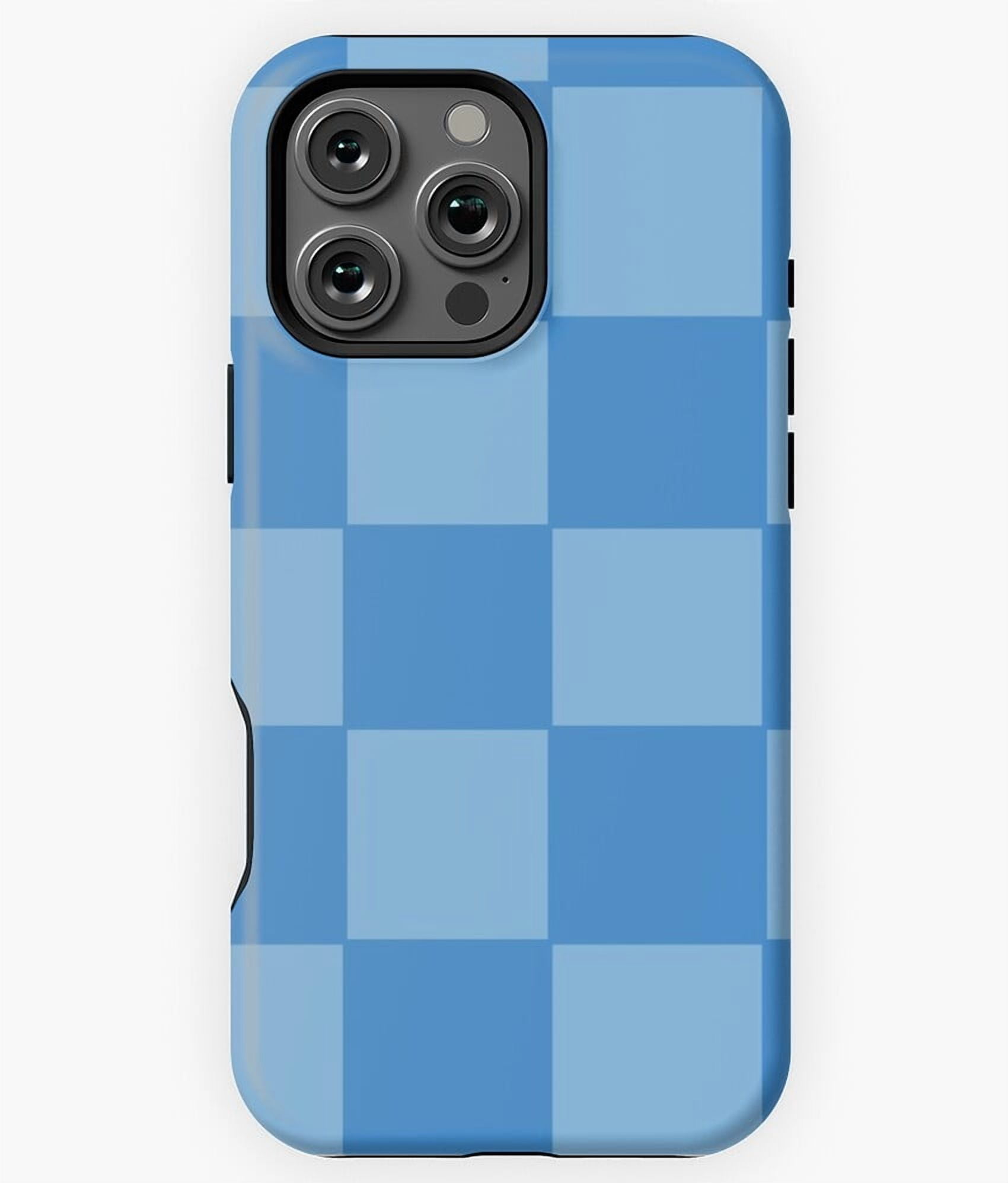 Blue Checkered Pattern and Accessory N7228 Phone Case for iPhone 17 16 ...