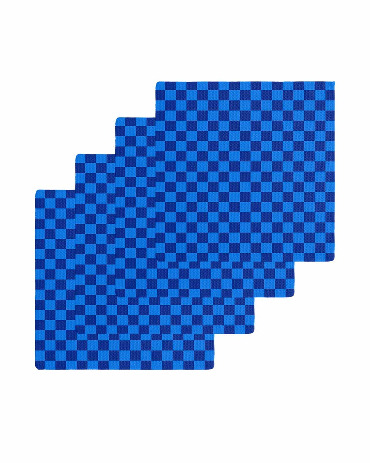 Blue Checkered Plaid Kitchen Dish Towels for Drying Dishes Set of 4 ...
