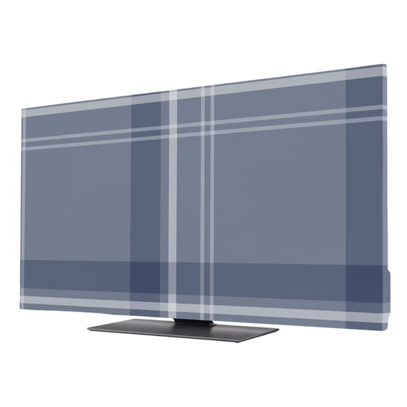 Blue Checkered TV Cover for 55 Inch Screen, Stretch Fabric Dustproof TV ...