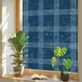Blue Checkered Window Privacy Film Rainbow Static Cling Stain Glass ...