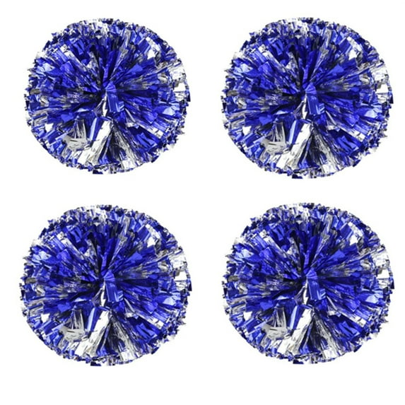 Blue Cheerleading Pom Poms 4 Pcs,PET Material Cheer Pom,Fluffy ...