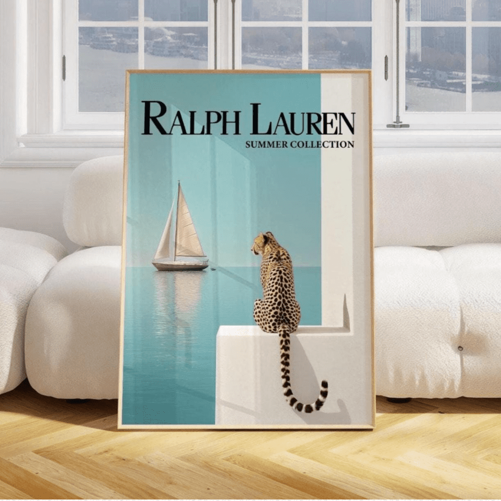 Blue Cheetah Fashion Magazine Summer Poster , Poster Print Only ...