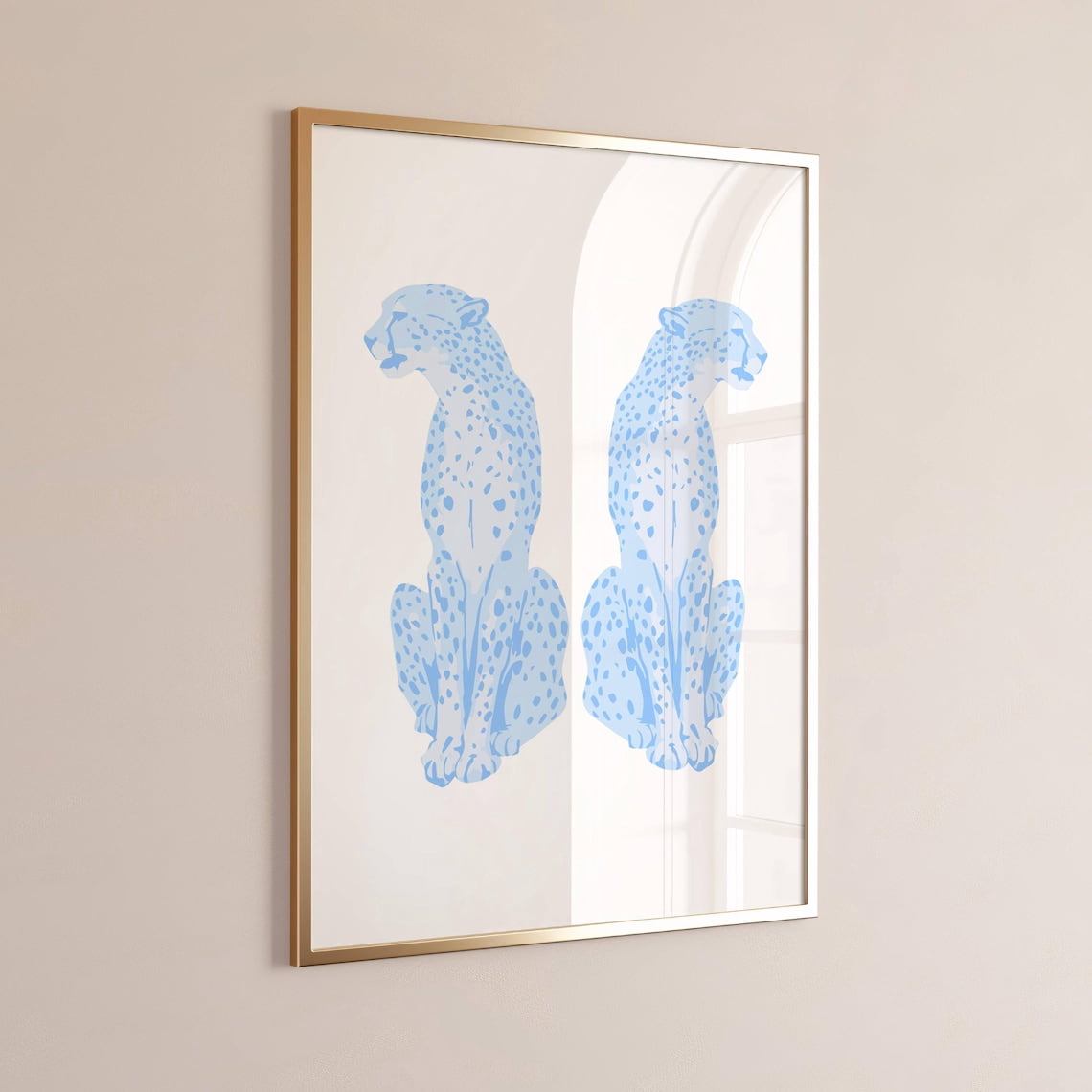 Blue Cheetah Print – Trendy Animal Wall Art For Dorm Room, Apartment ...