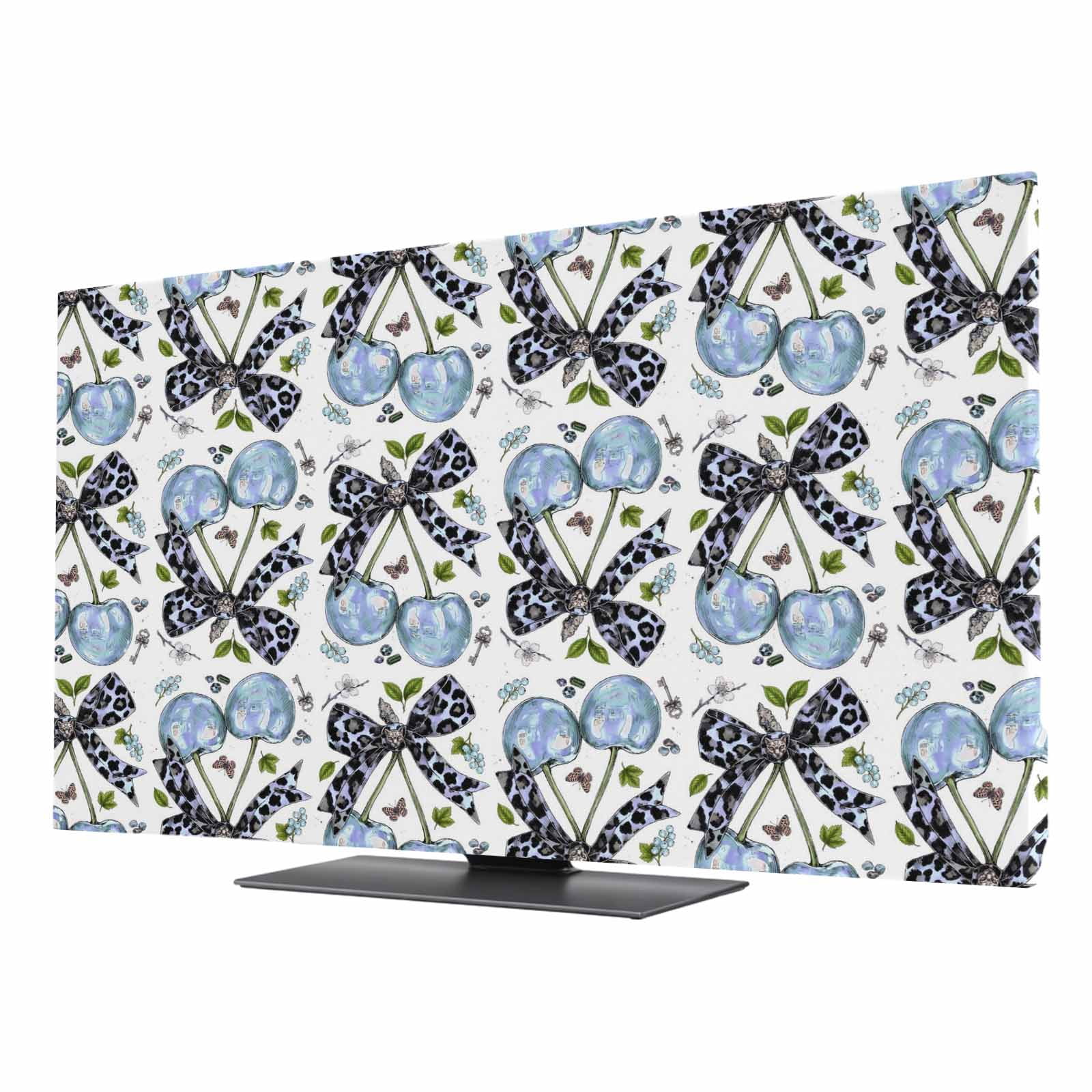 Blue Cherry TV Cover for 40 Inch Screen,Stretch Fabric Dustproof TV ...
