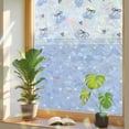 Blue Cherry Window Privacy Film Rainbow Static Cling Stain Glass Window ...